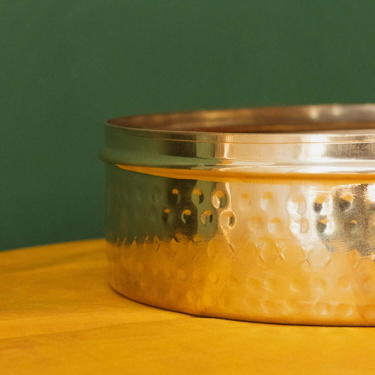 Brass Spice Box- Large with Tin coating & Plate| Shop Online | Zishta.com