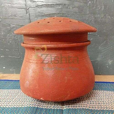 Clay Rice Pot with Strainer Plate | Traditional Earthen Cookware