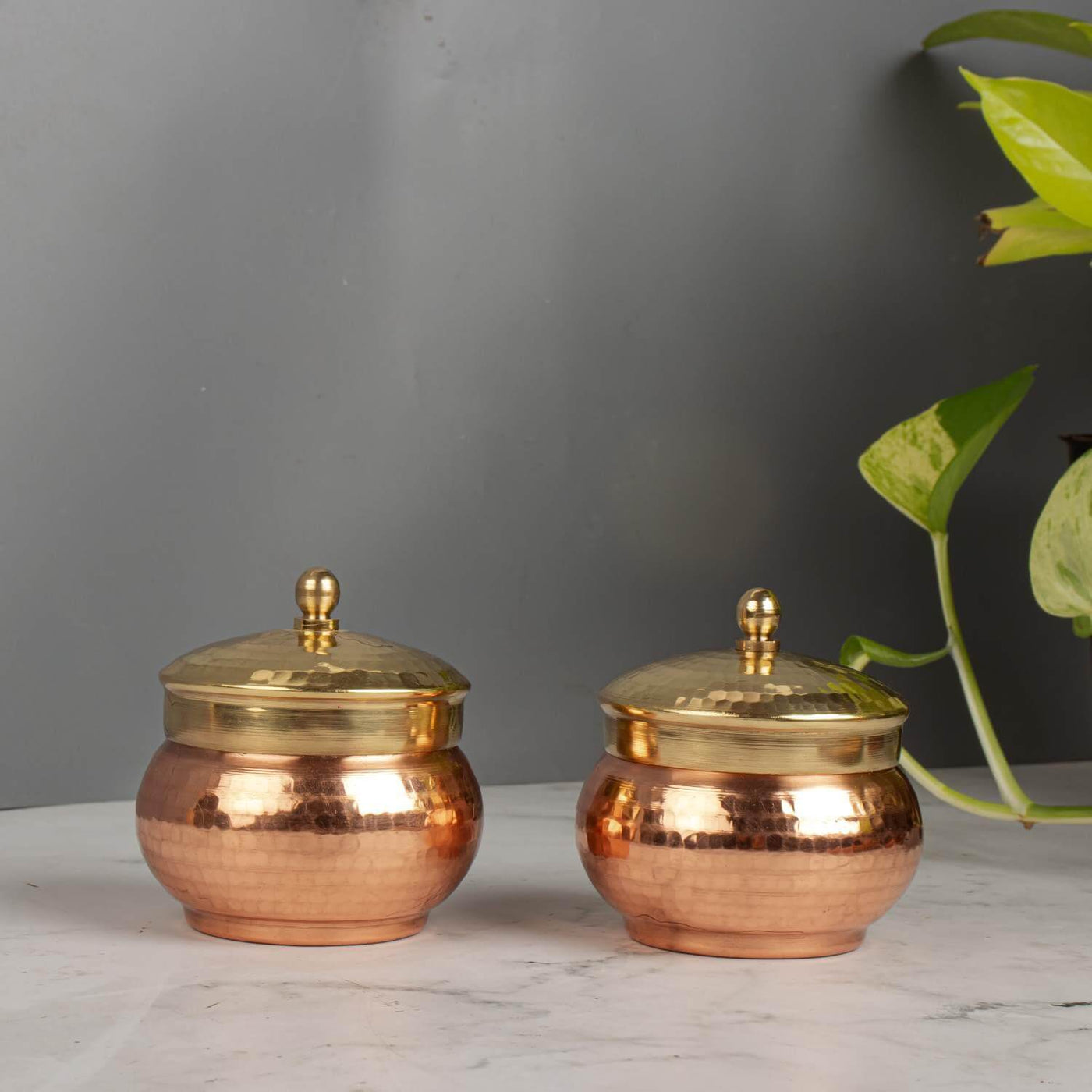 Copper Mukhwas Dabba | Traditional Mouth Freshener Container