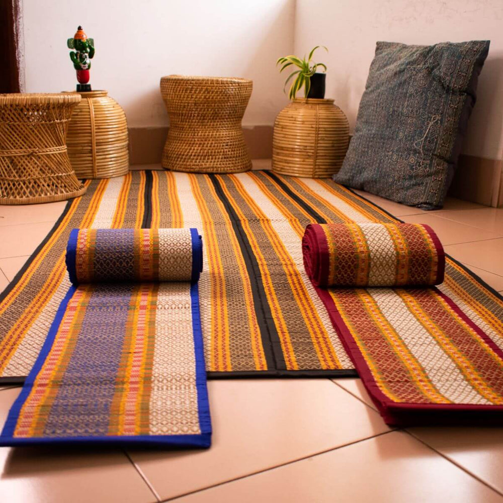 Hand-made River Grass Madur Mats - Small | Home Decor | Zishta