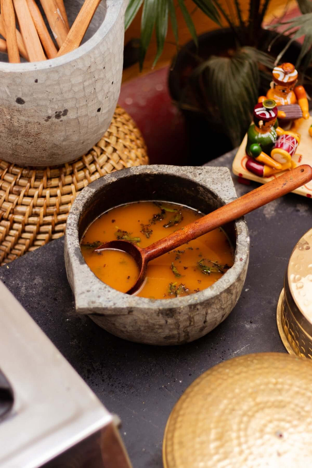 Handcrafted Treated Soapstone Kalchatti – Natural Stone Cookware India