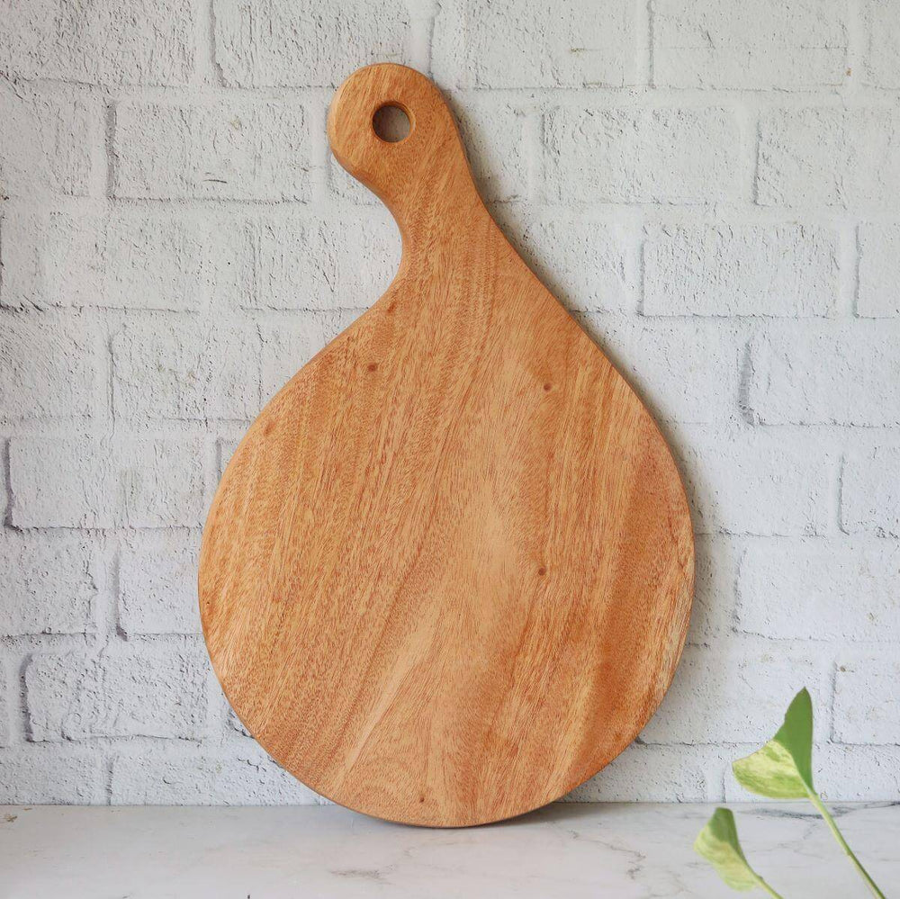 Zishta Neem Wood Chopping Board-Compact Designer Shape & Eco-Friendly
