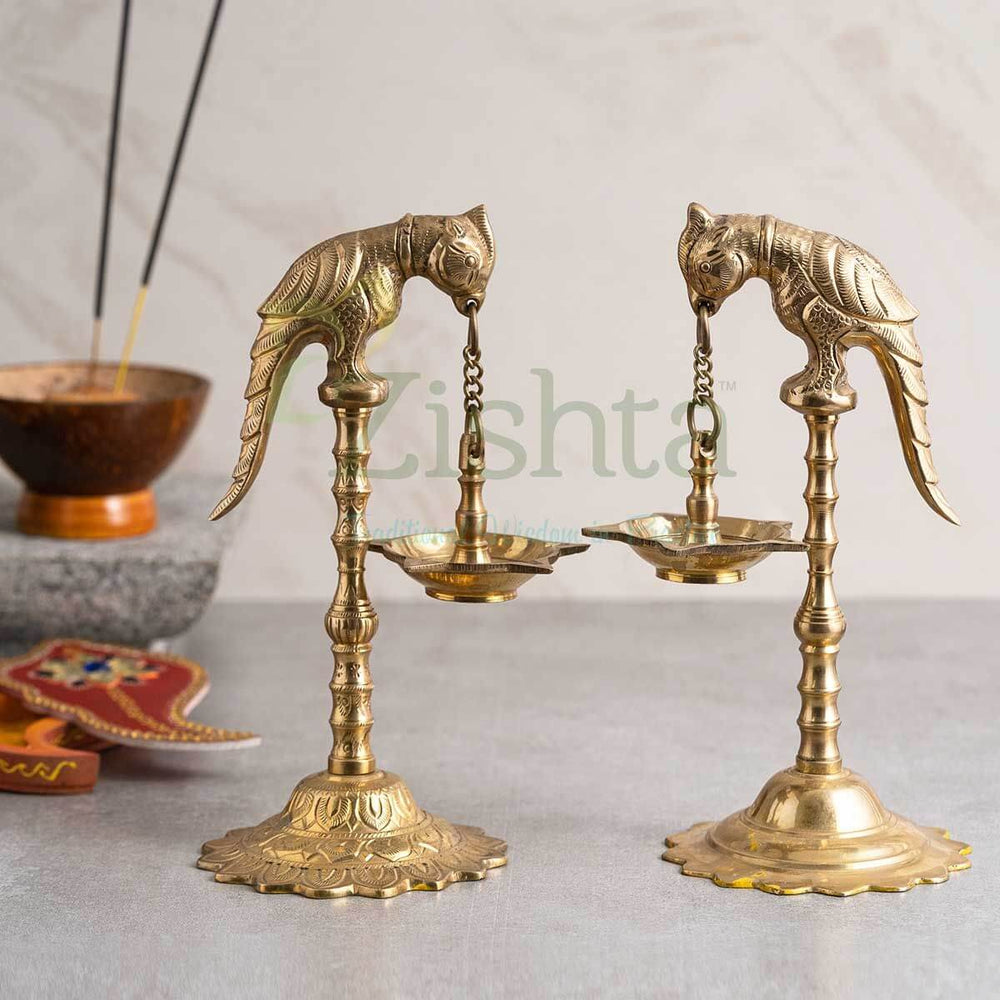Traditional Kuthu Vilakku-Brass lamps | Buy Online | Zishta