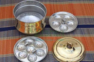 Traditional Brass Idli Pathram (Cooker/Maker/Steamer) Polished | Zishta