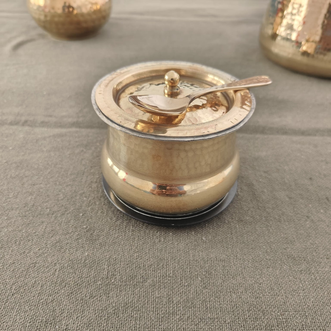 Brass Shakuntala Ghee Pot – Traditional Maharashtrian Storage Pot
