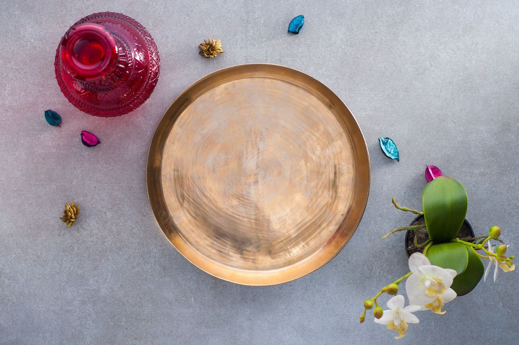 Handcrafted Kansya Dinner Plates | Buy Kansa Serveware Online