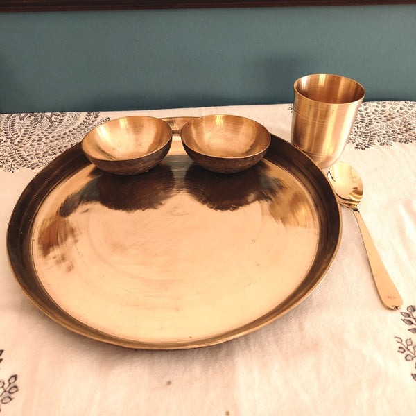 Handcrafted Kansa Dinner Set | Buy Bronze Dinnerware Online