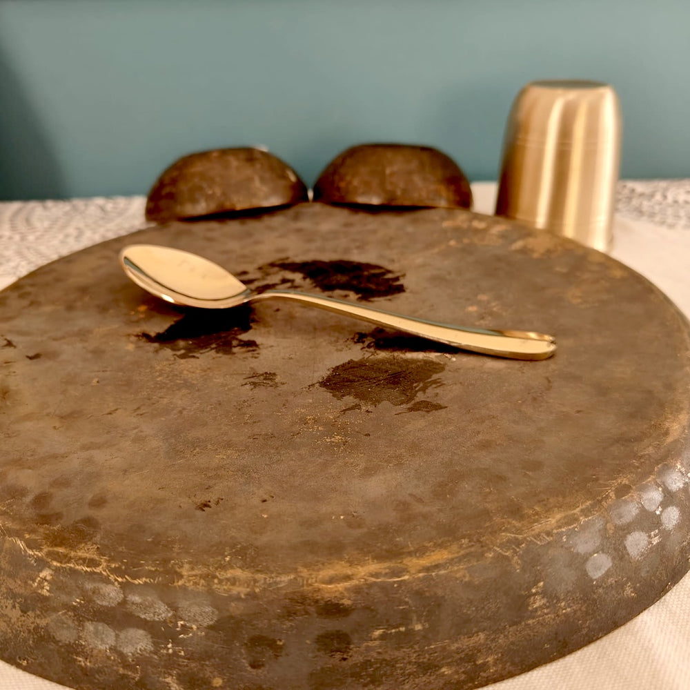 Handcrafted Kansa Dinner Plate Set | Buy Bronze Dinnerware Online
