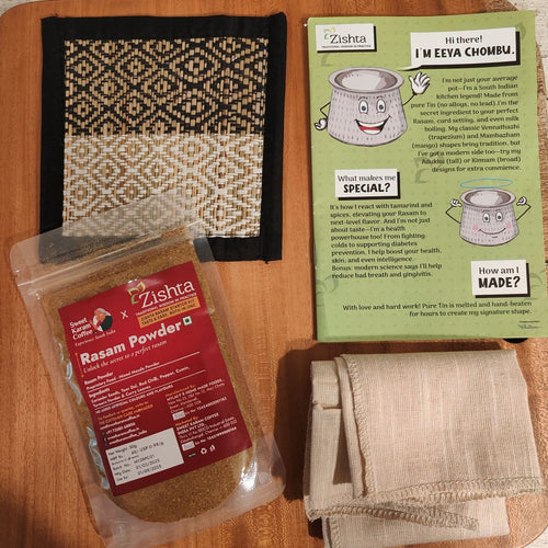 Zishta Rasam Kit – Rasam Powder, Madur Place Mat & Recipe Booklet