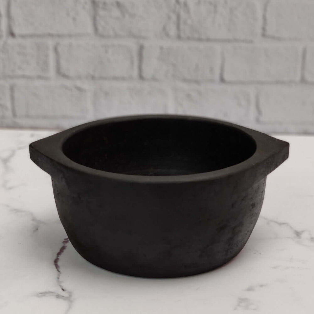 Soapstone Cookware Kalchatti (Treated/seasoned) | Zishta.com